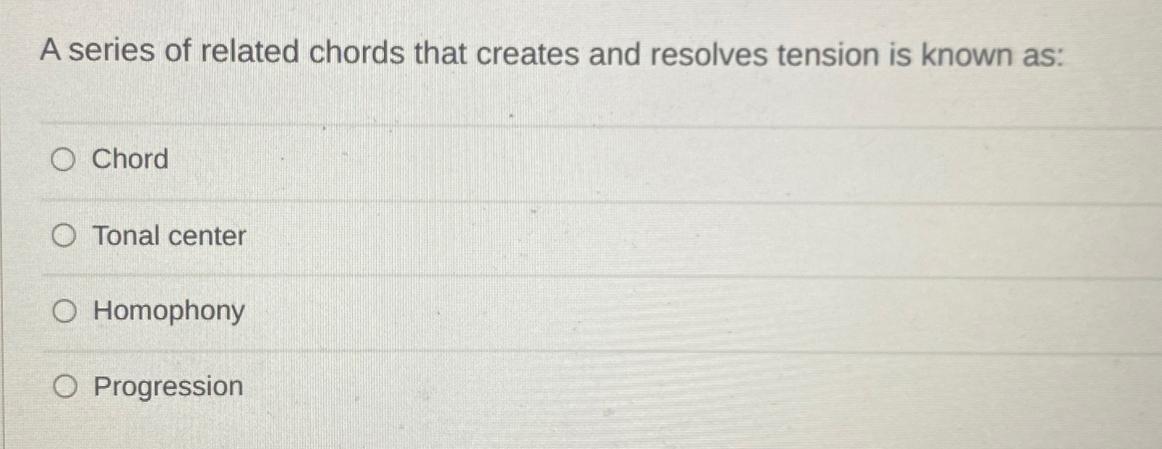 Solved A series of related chords that creates and resolves | Chegg.com
