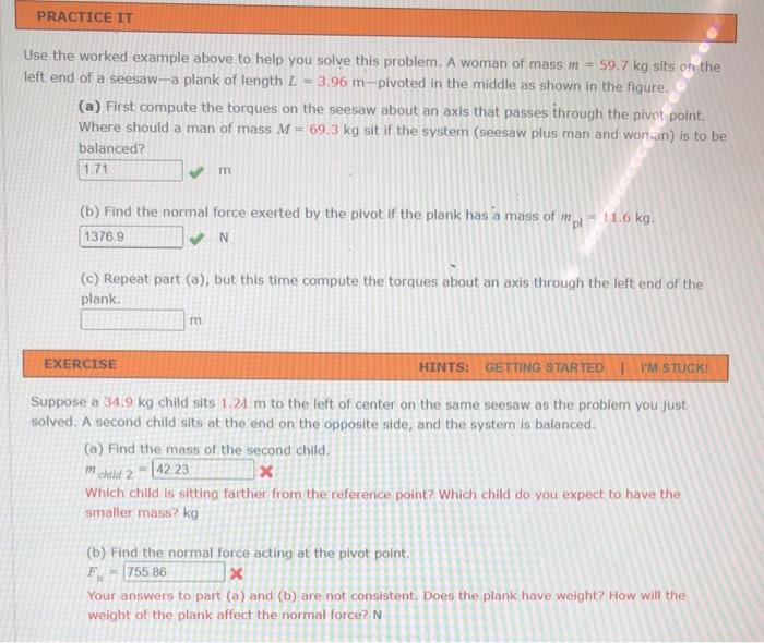 Solved PRACTICE IT Use the worked example above to help you | Chegg.com
