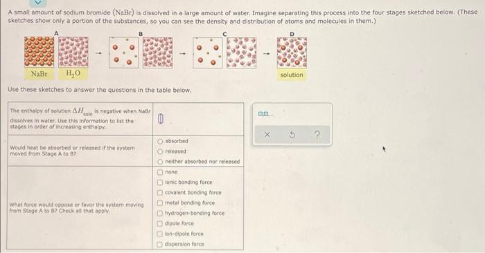 Solved A small amount of sodium bromide (NaBr) is dissolved | Chegg.com