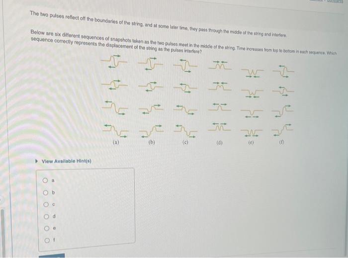 Solved The two pulses reflect off the boundaries of the | Chegg.com Solved The two pulses reflect off the boundaries of the | Chegg.com