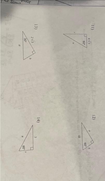Solved Find the missing side lengths and leave your answers | Chegg.com