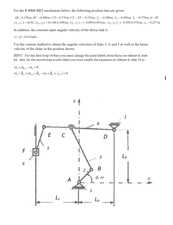 Solved Dynamics of Machines: transport theorem and contour | Chegg.com