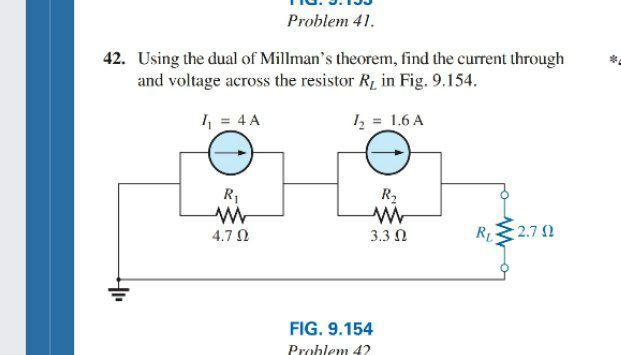 Solved Problem 41. 42. Using the dual of Millman's theorem, | Chegg.com