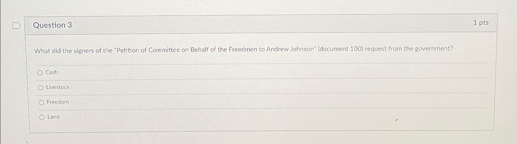 Solved Question 31 ﻿ptsWhat did the signers of the "Petition | Chegg.com