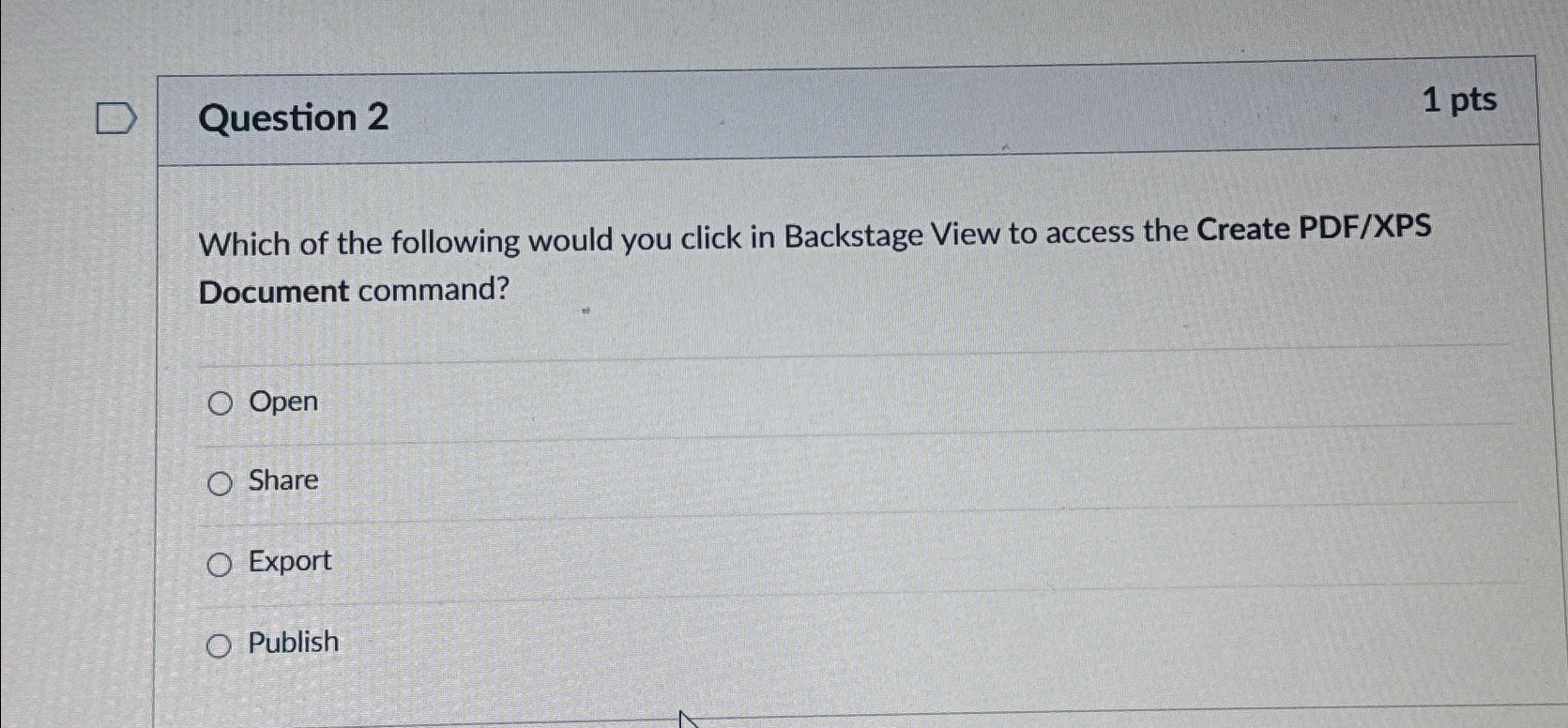 Solved Question 21 ﻿ptsWhich of the following would you | Chegg.com