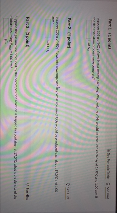 Solved Part 1 (1 point) I See Periodic Table See Hint | Chegg.com