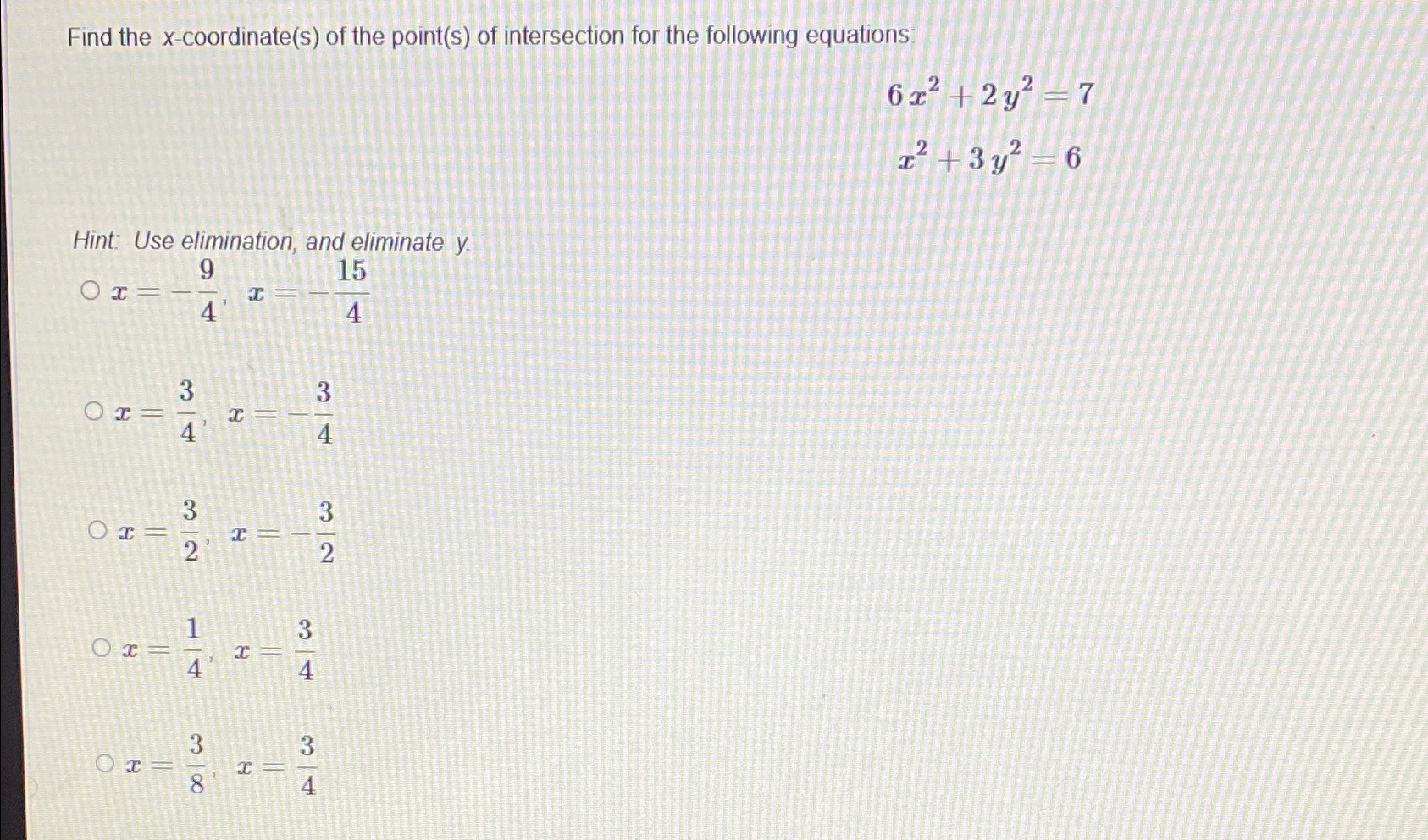 Solved Find the x-coordinate(s) ﻿of the point(s) ﻿of | Chegg.com