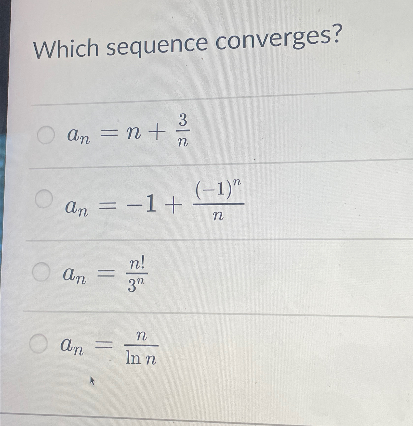 Solved Which sequence | Chegg.com