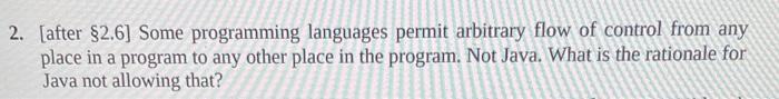 Solved [after \$2.6] Some programming languages permit | Chegg.com