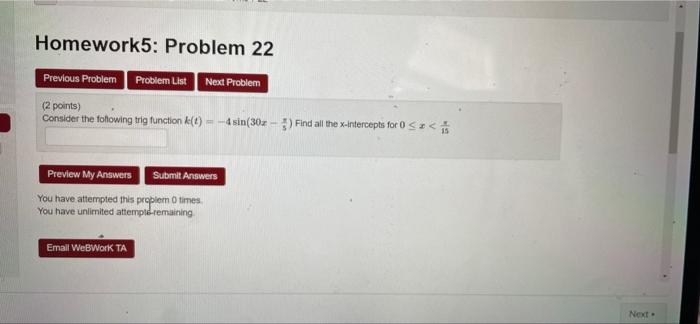 Solved Homework5: Problem 22 Previous Problem Next Problem | Chegg.com