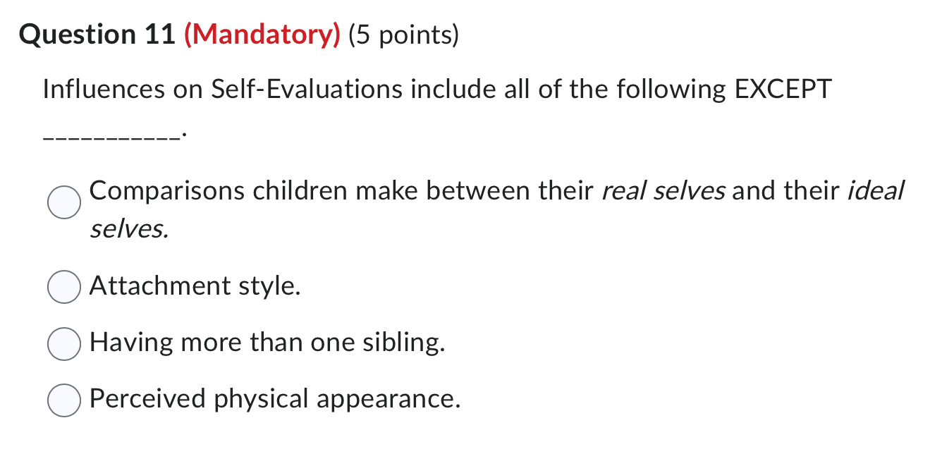 Solved Question 11 (Mandatory) (5 ﻿points)Influences on | Chegg.com