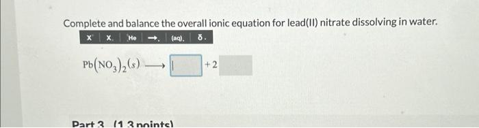 Solved Complete and balance the overall ionic equation for | Chegg.com