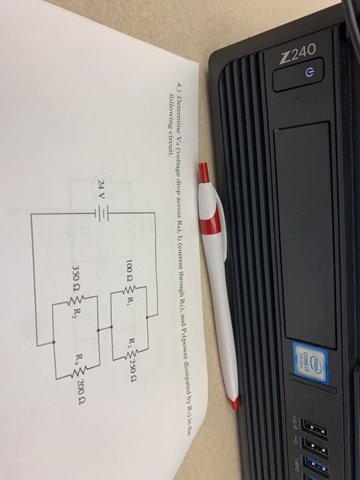 Solved determine voltage drop across r4, current through r2, | Chegg.com
