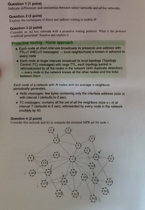 Solved Question 1 (1 ﻿point)Indicate differences and | Chegg.com