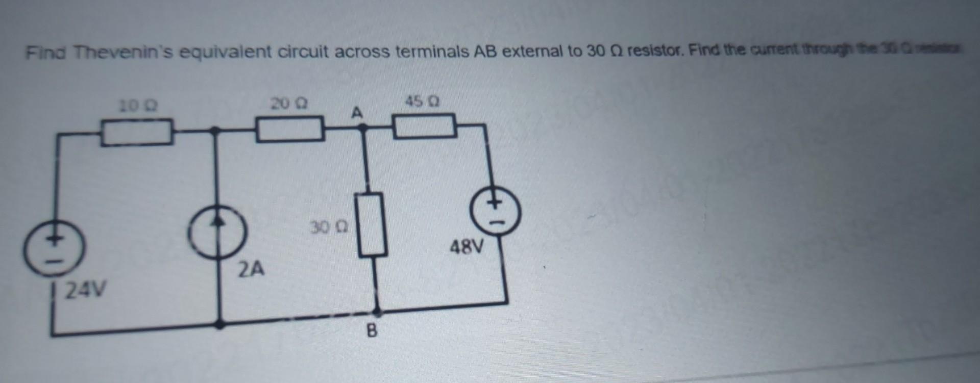 Solved Find Thevenin's equivalent circuit across terminals | Chegg.com