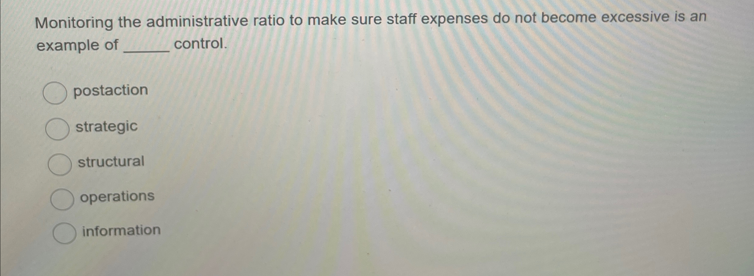 Solved Monitoring the administrative ratio to make sure | Chegg.com