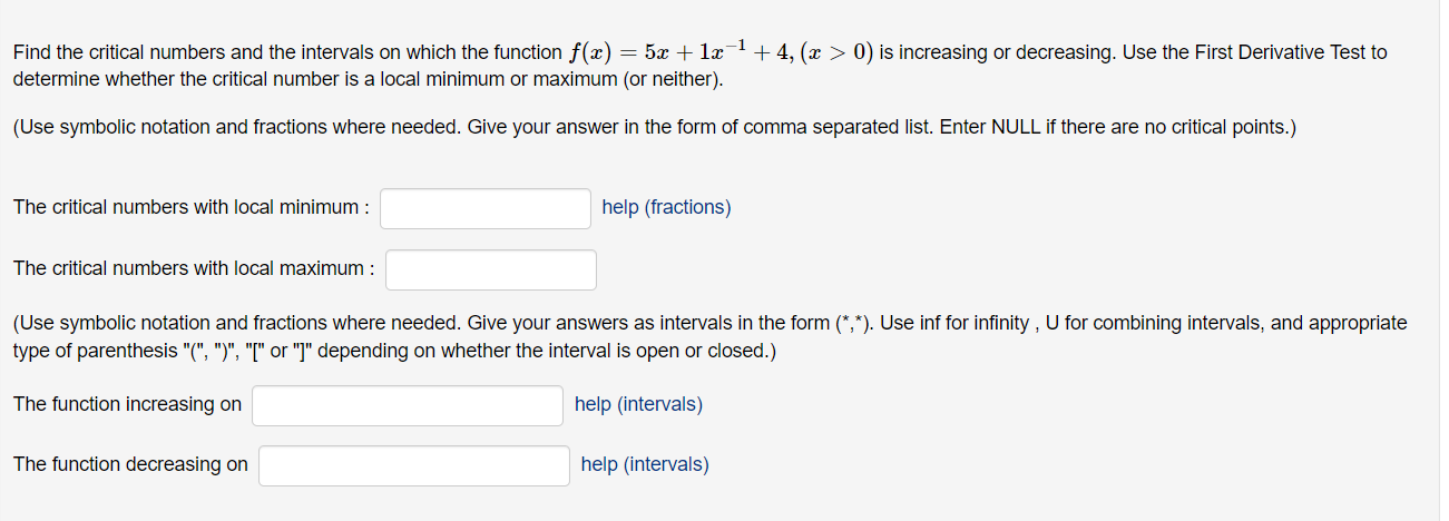 Solved (Use symbolic notation and fractions where needed. | Chegg.com