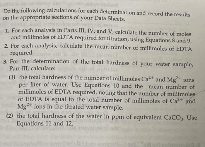 ANAL0436: Determining Water Hardness by EDTA | Chegg.com