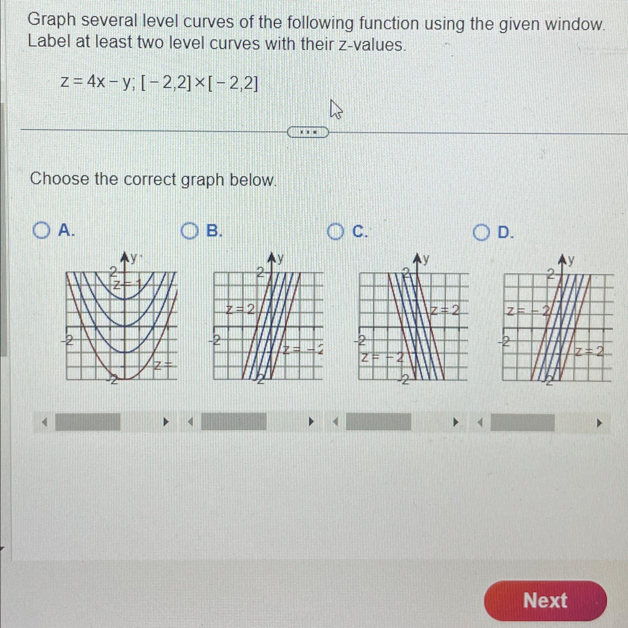 Solved Graph several level curves of the following function | Chegg.com Solved Graph several level curves of the following function | Chegg.com
