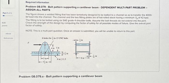 Solved Required information Problem 08.079 - Bolt pattern | Chegg.com