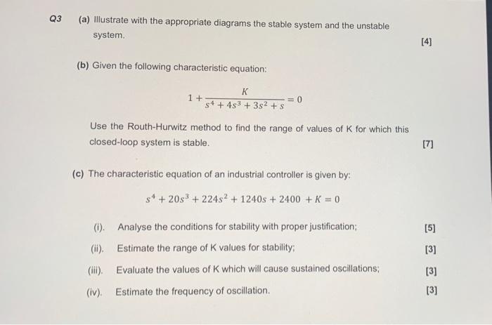 Solved Q3 (a) Illustrate with the appropriate diagrams the | Chegg.com