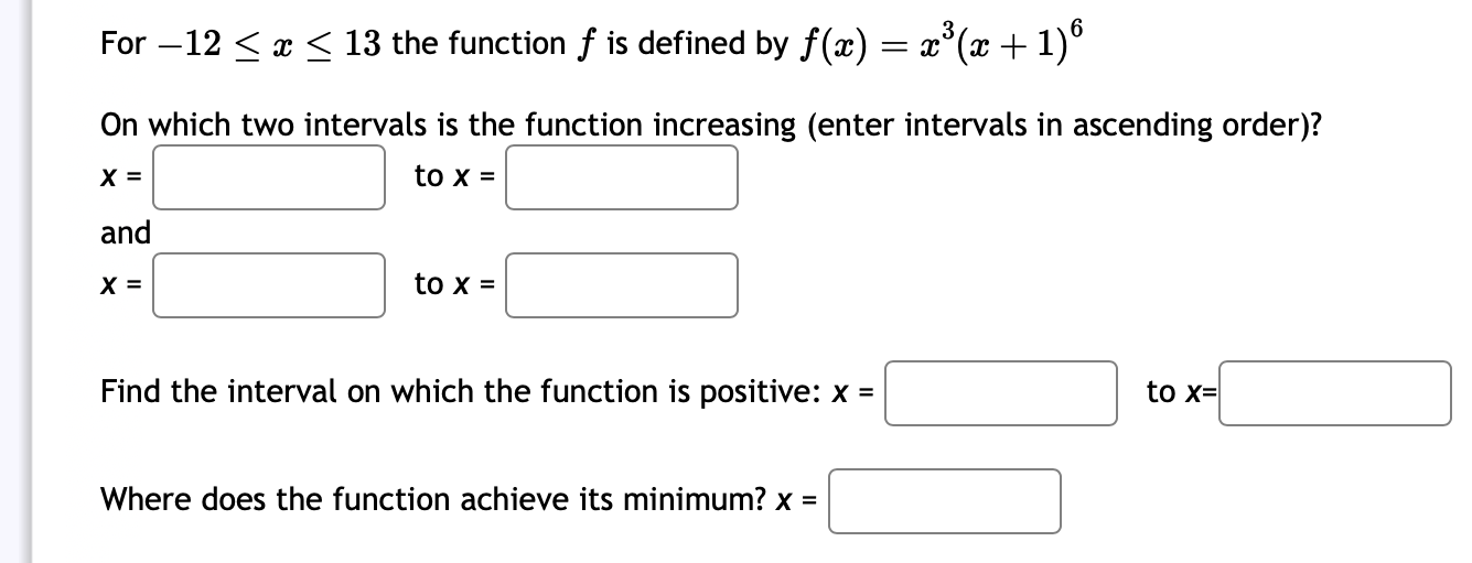 Solved For -12≤x≤13 ﻿the function f ﻿is defined by | Chegg.com
