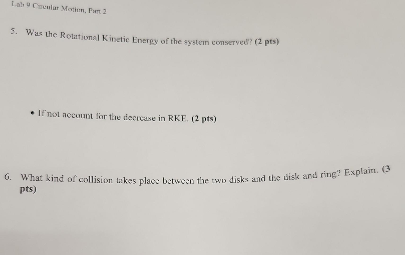 PART II: Table 3. Angular Speed Data and Angular | Chegg.com
