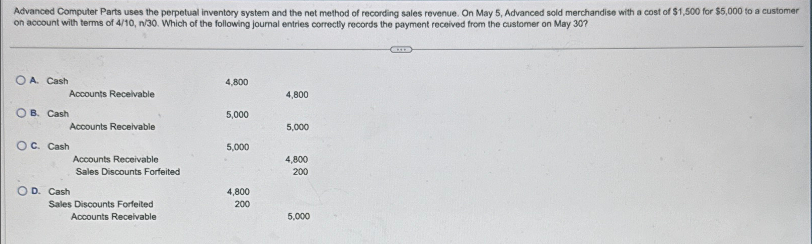 Advanced Computer Parts uses the perpetual inventory | Chegg.com