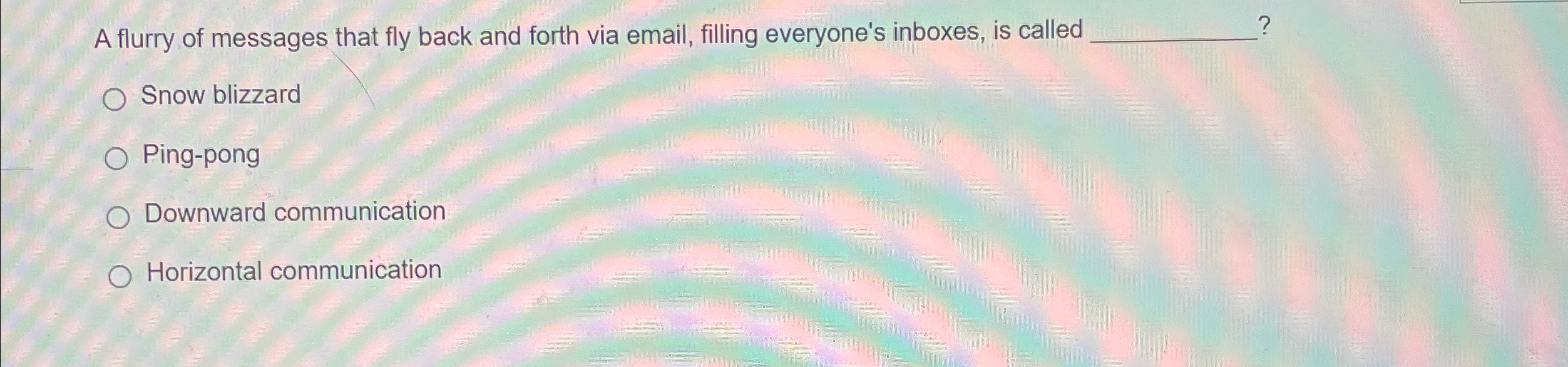 Solved A flurry of messages that fly back and forth via | Chegg.com