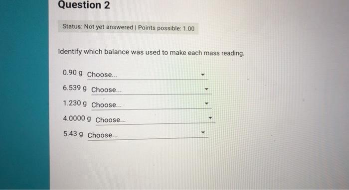 Solved Question 2 Status: Not yet answered | Points | Chegg.com