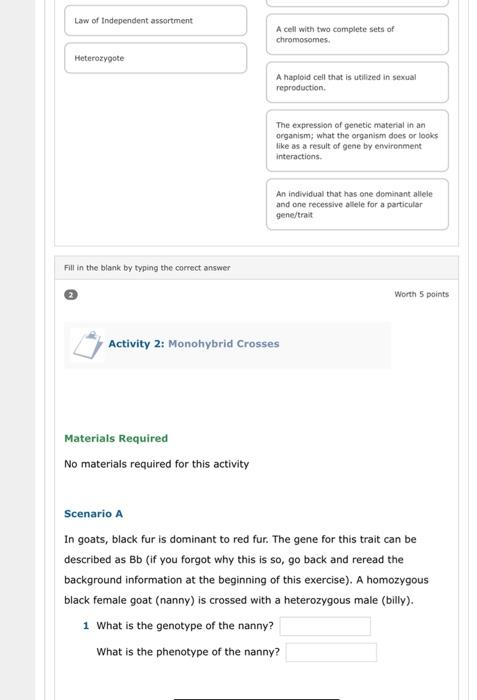 Solved Activities: Mendelian Genetics: Monohybrid and | Chegg.com
