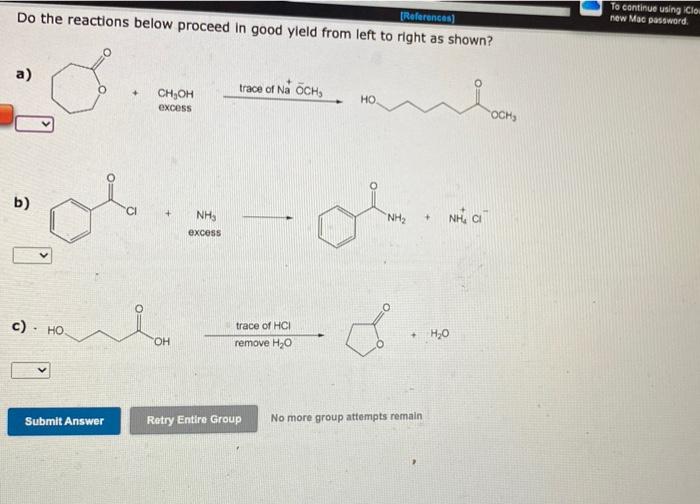 Solved [References] Do the reactions below proceed in good | Chegg.com