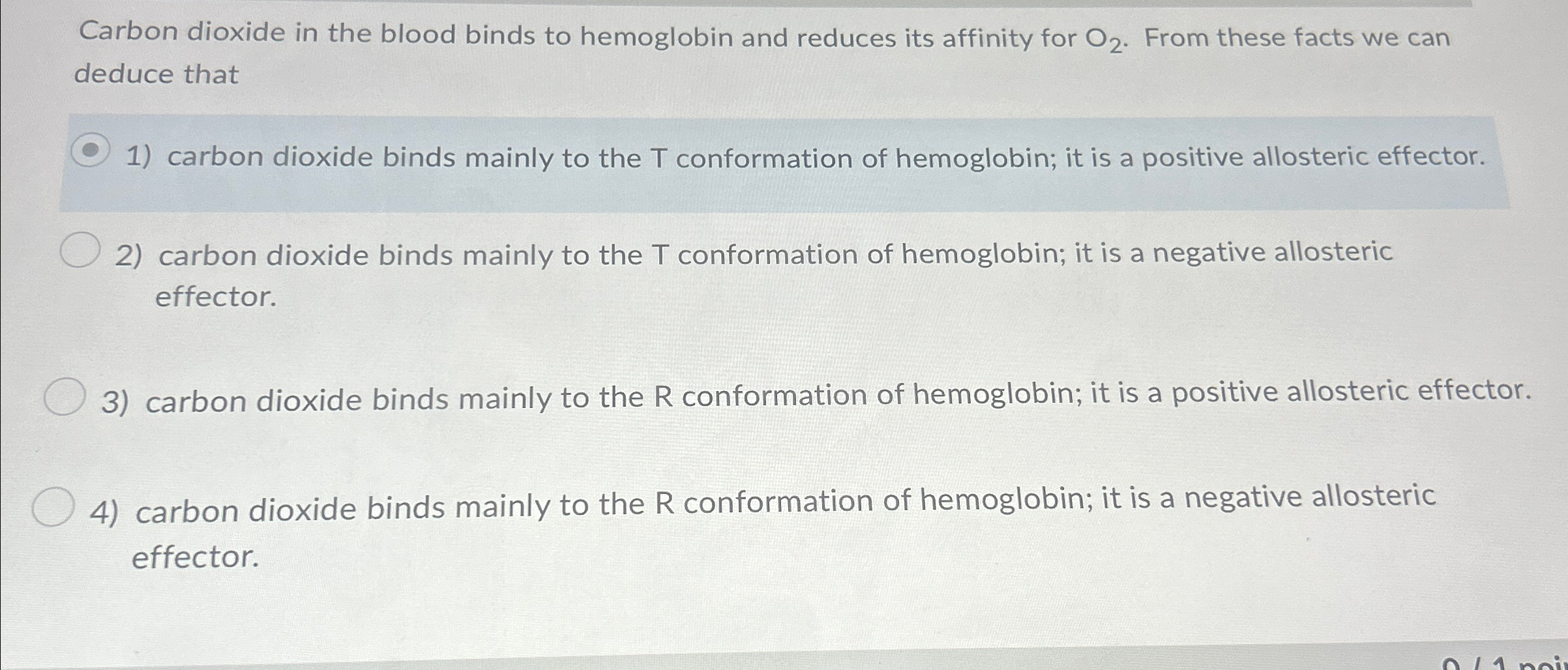 Solved Carbon dioxide in the blood binds to hemoglobin and | Chegg.com