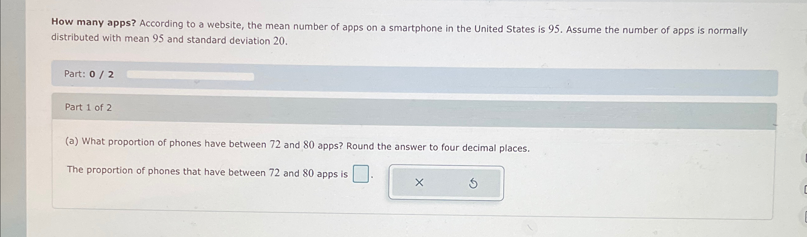 Solved How many apps? According to a website, the mean | Chegg.com