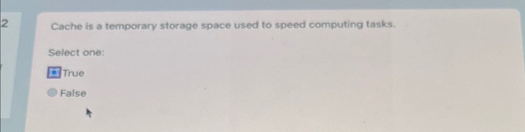 Solved 2 ﻿Cache is a temporary storage space used to speed | Chegg.com