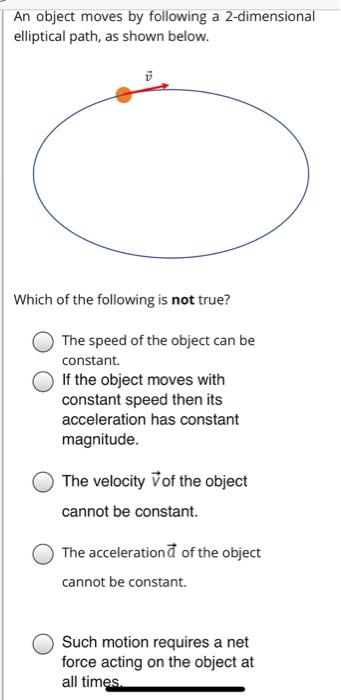 Solved An object moves by following a 2-dimensional | Chegg.com