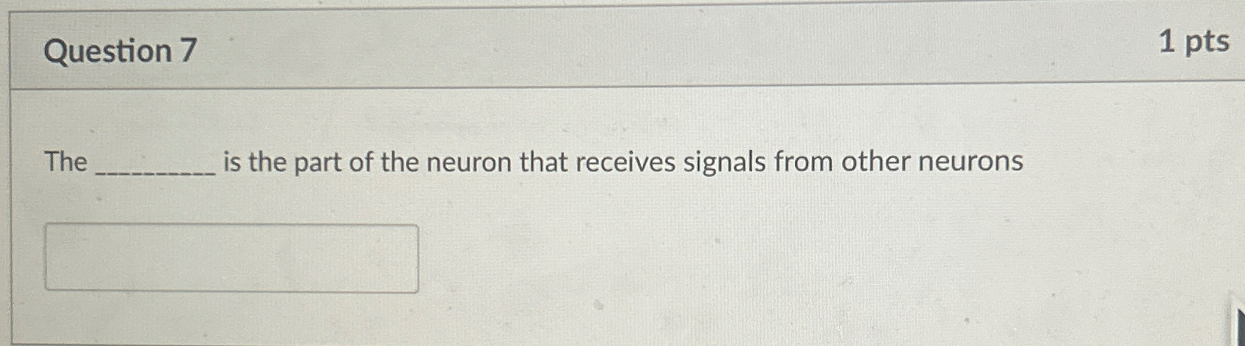 Solved Question 71 ptsThe is the part of the neuron that | Chegg.com Solved Question 71 ptsThe is the part of the neuron that | Chegg.com