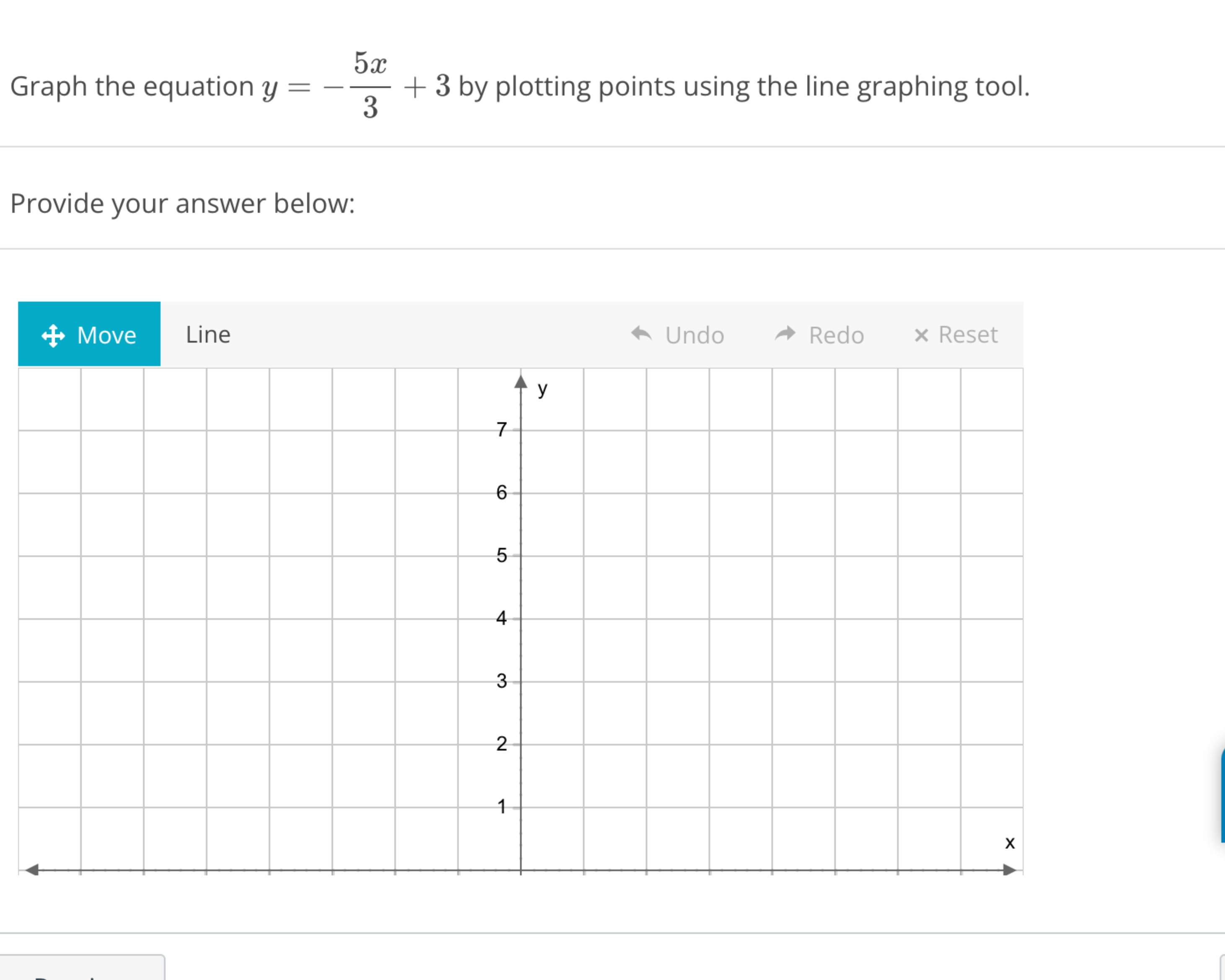 Solved Graph the equation y=-5x3+3 ﻿by plotting points using | Chegg.com
