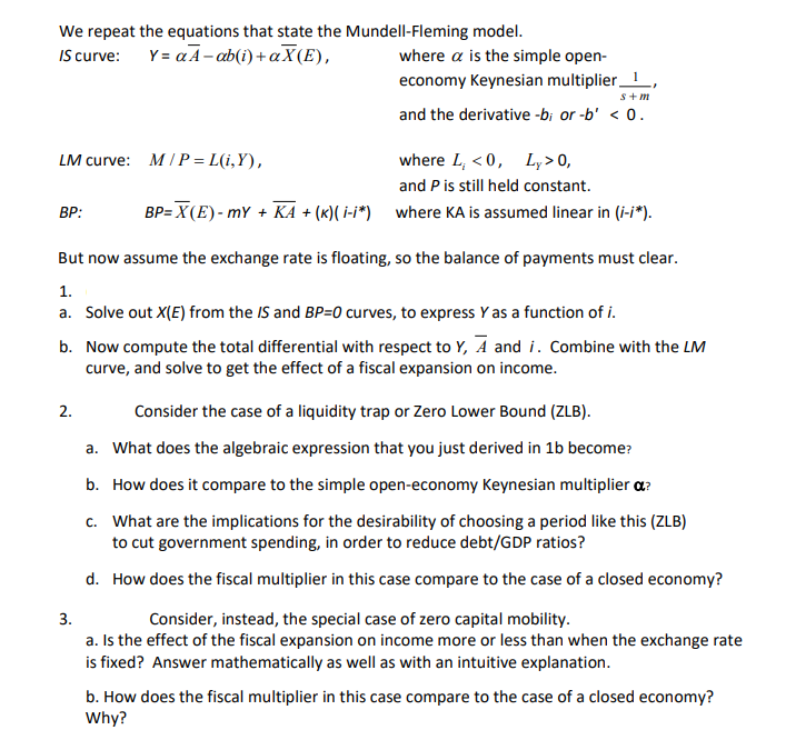 Solved We repeat the equations that state the | Chegg.com
