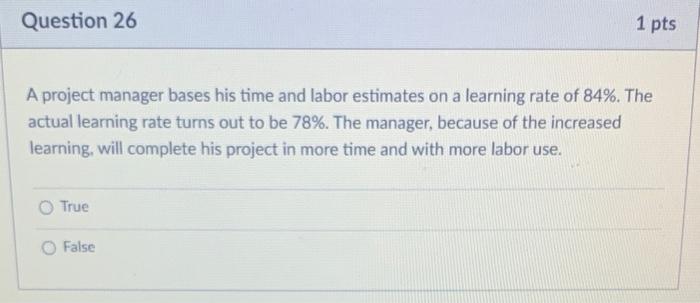Solved Using the concept of learning curves, which one of | Chegg.com