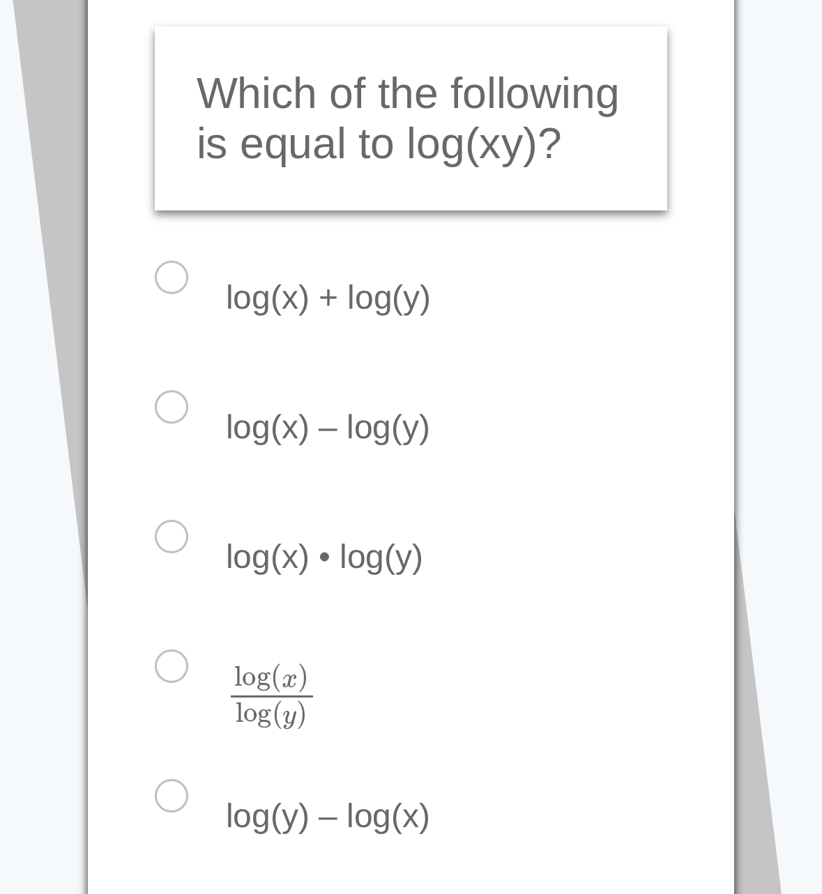 Solved Which of the following is equal to | Chegg.com