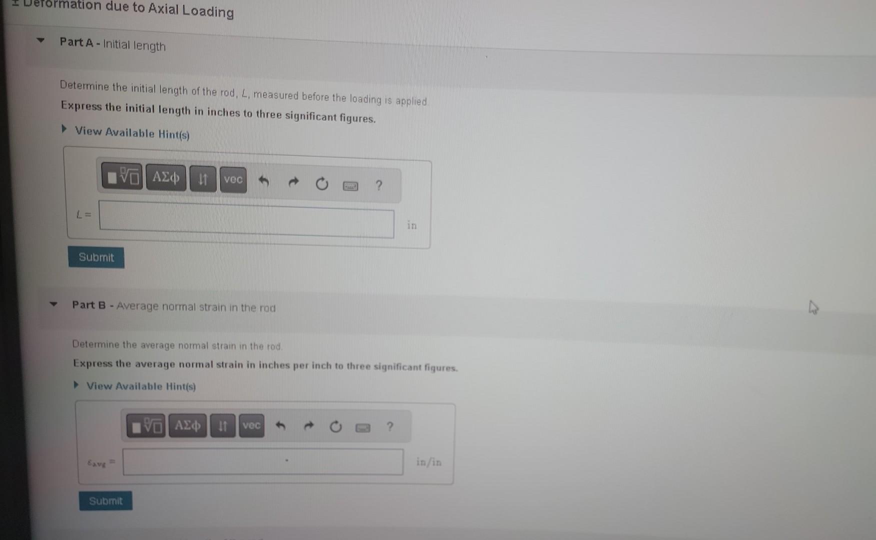 TDetermine the initial length of the rod, L, measured | Chegg.com