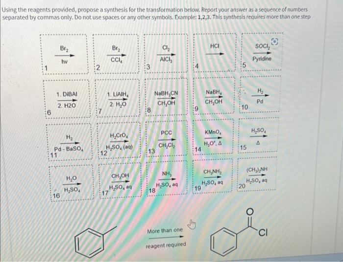 Solved Jsing the reagents provided, propose a synthesis for | Chegg.com