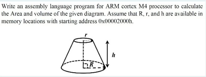 Solved Write an assembly language program for ARM cortex M4 | Chegg.com