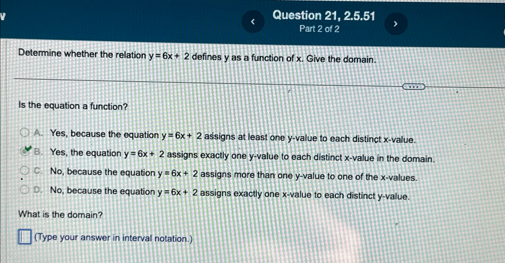 Solved Question 21, 2.5 .51Part 2 ﻿of 2Determine whether the | Chegg.com