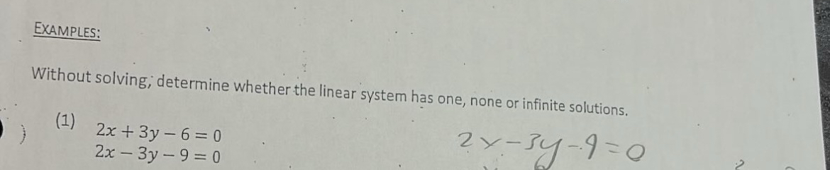 Solved EXAMPLES:Without solving; determine whether the | Chegg.com
