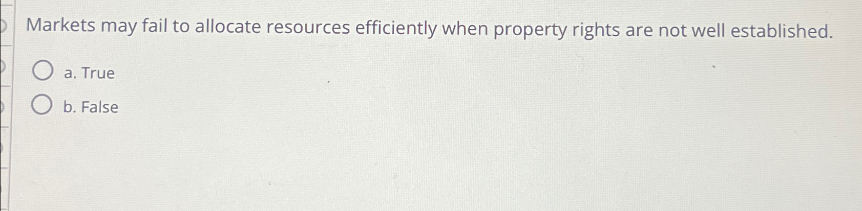 Solved Markets may fail to allocate resources efficiently | Chegg.com
