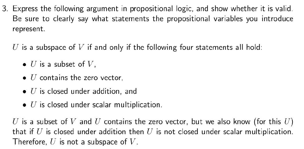 Solved 3. Express the following argument in propositional | Chegg.com