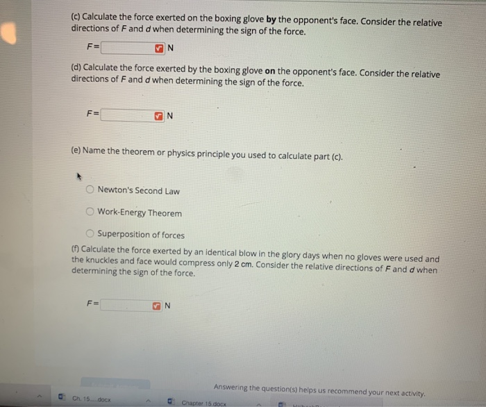 Solved Homework: Boxing Gloves Please answer the following | Chegg.com