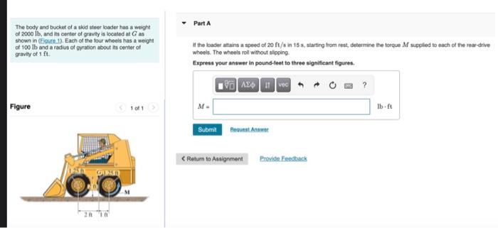 Solved The body and bucket of a skid steer loader has a | Chegg.com
